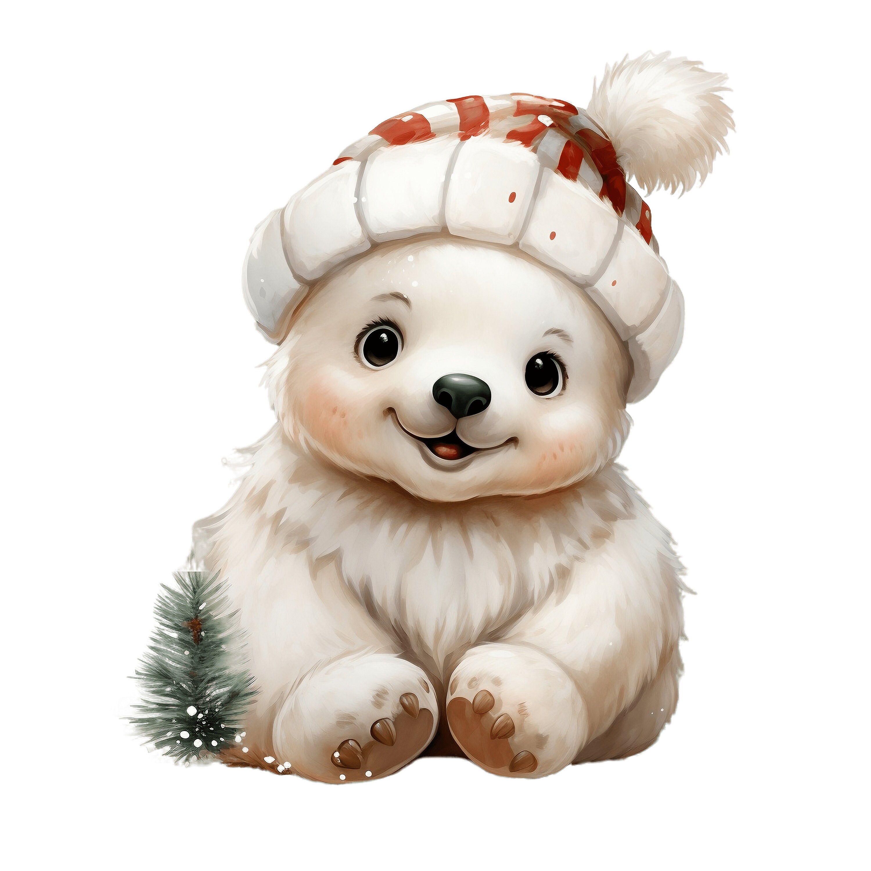 Christmas Polar Bear Winter 10 JPG Cute Polar Bear Clipart - Etsy