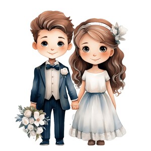 Kids in Wedding Clipart | 10 JPG Clipart | Children in Ceremony ...