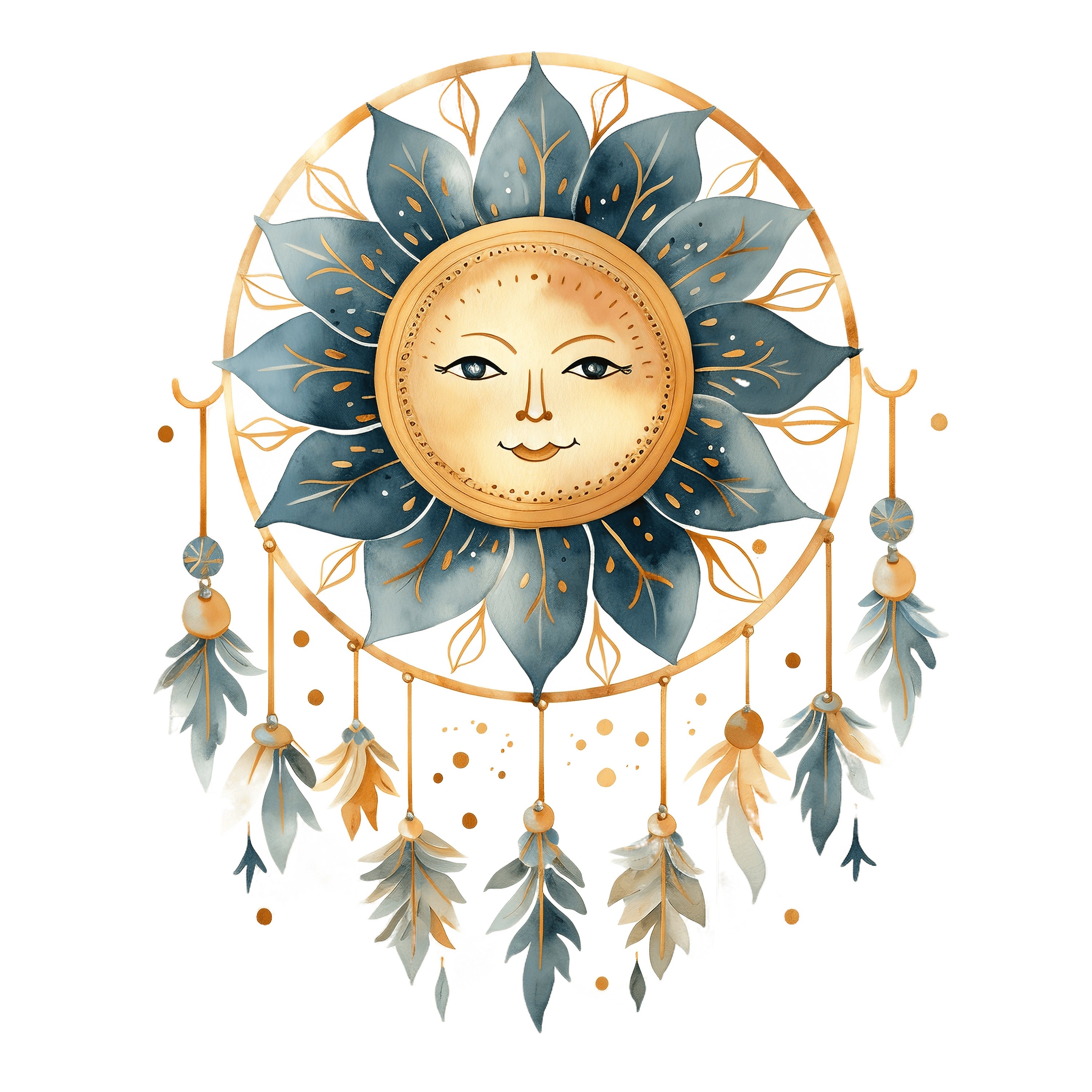 Watercolor Dreamcatcher Clipart | 10 JPG | Celestial Dreamcatcher ...
