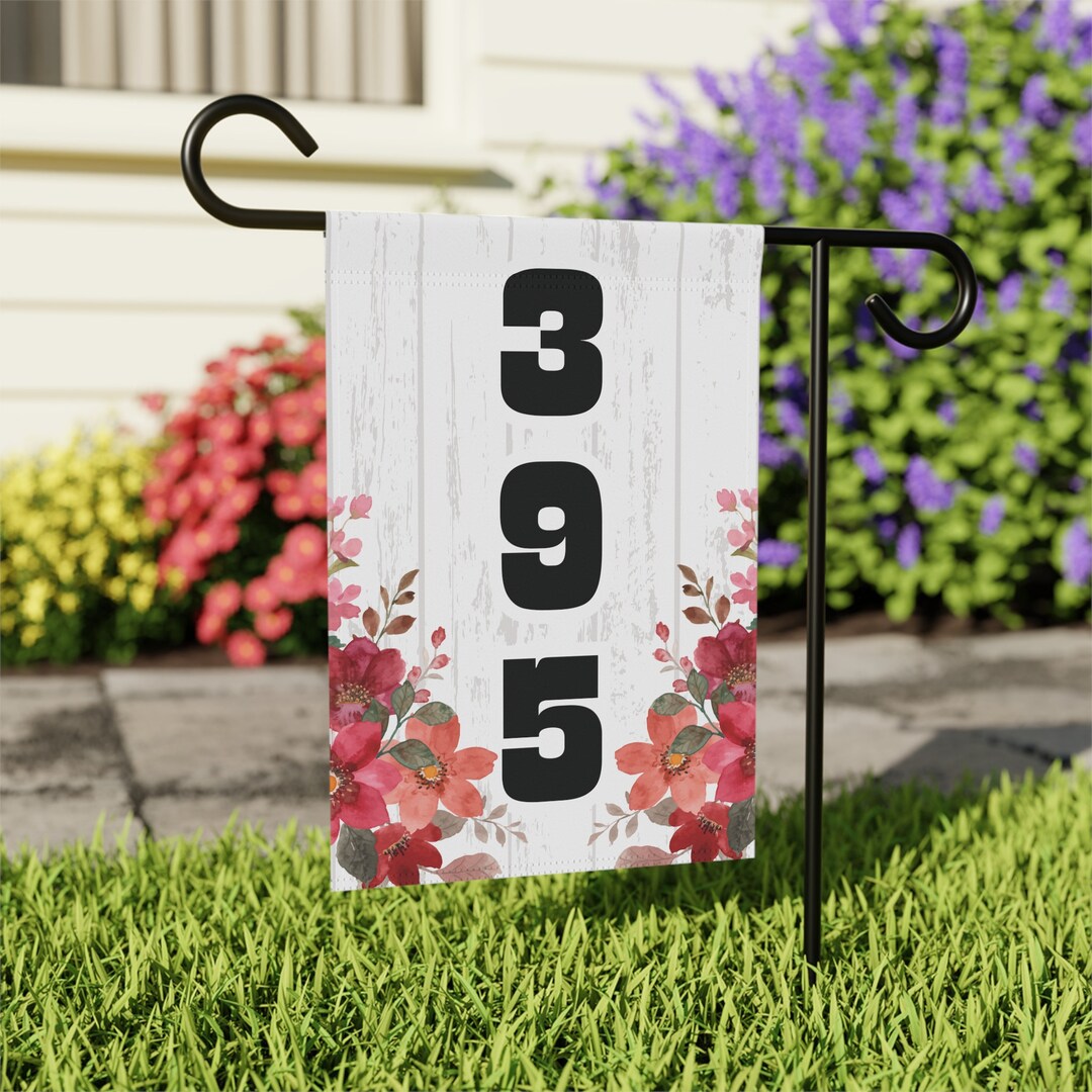 Personalized Address Flag, Welcome Garden Flag, Custom House Number ...