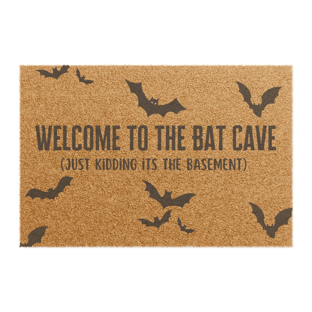 Halloween Outdoor Bat Mat, Coconut Fiber Mat With Bats, Fall Porch Mat ...