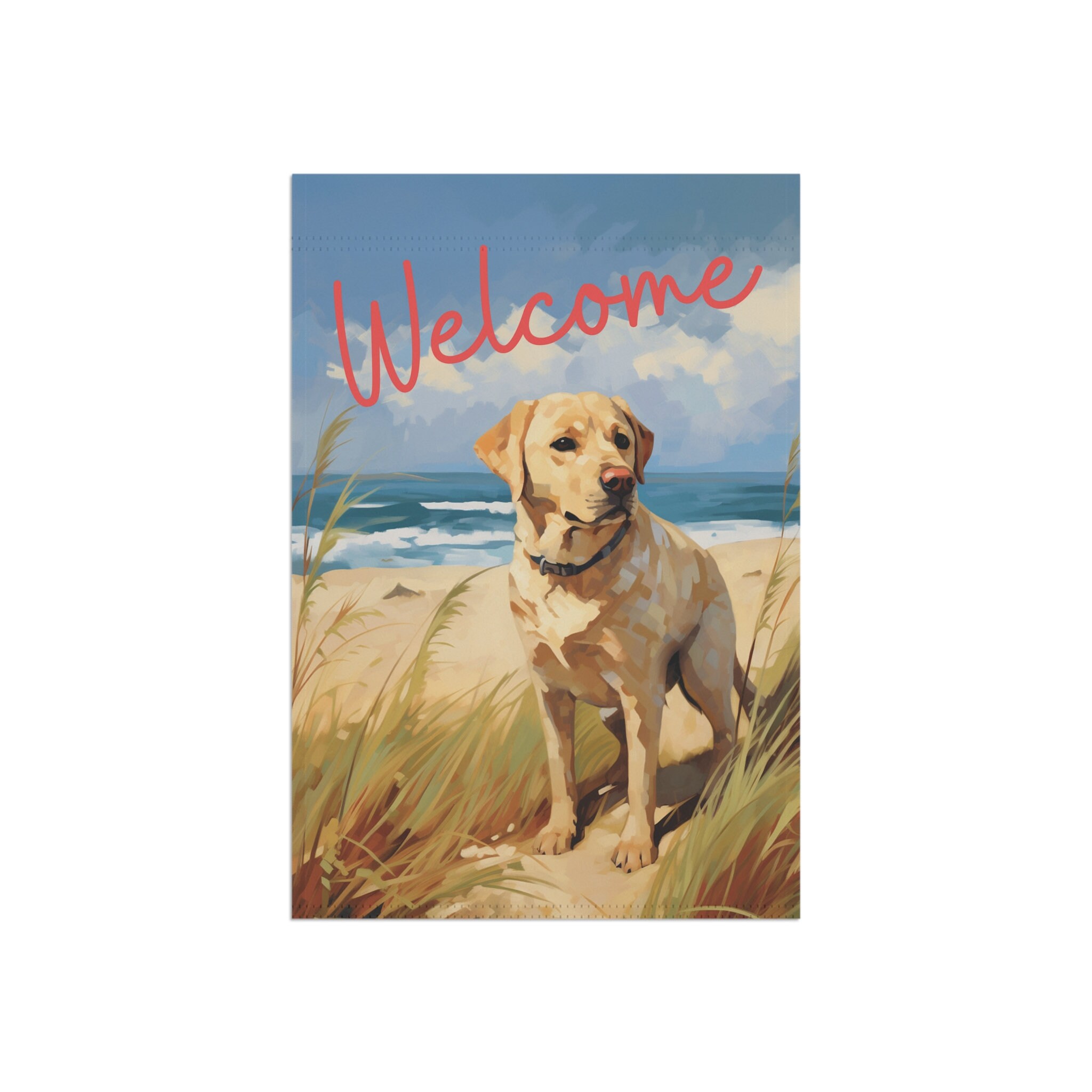 Spring Yellow Lab Garden Flag, Outdoor Summer Garden Flag With Yellow ...