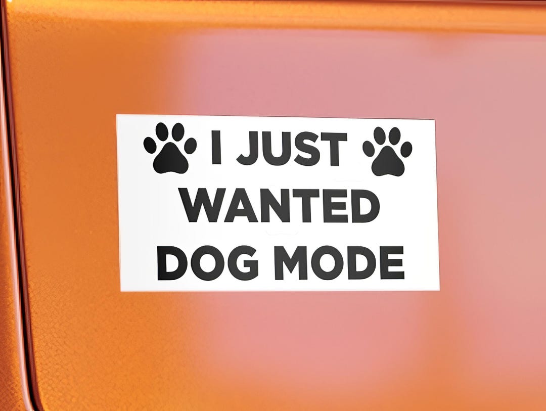 Tesla Owner Regret Dog Mode Car Magnet and Sticker Pet Lover Gift Funny ...