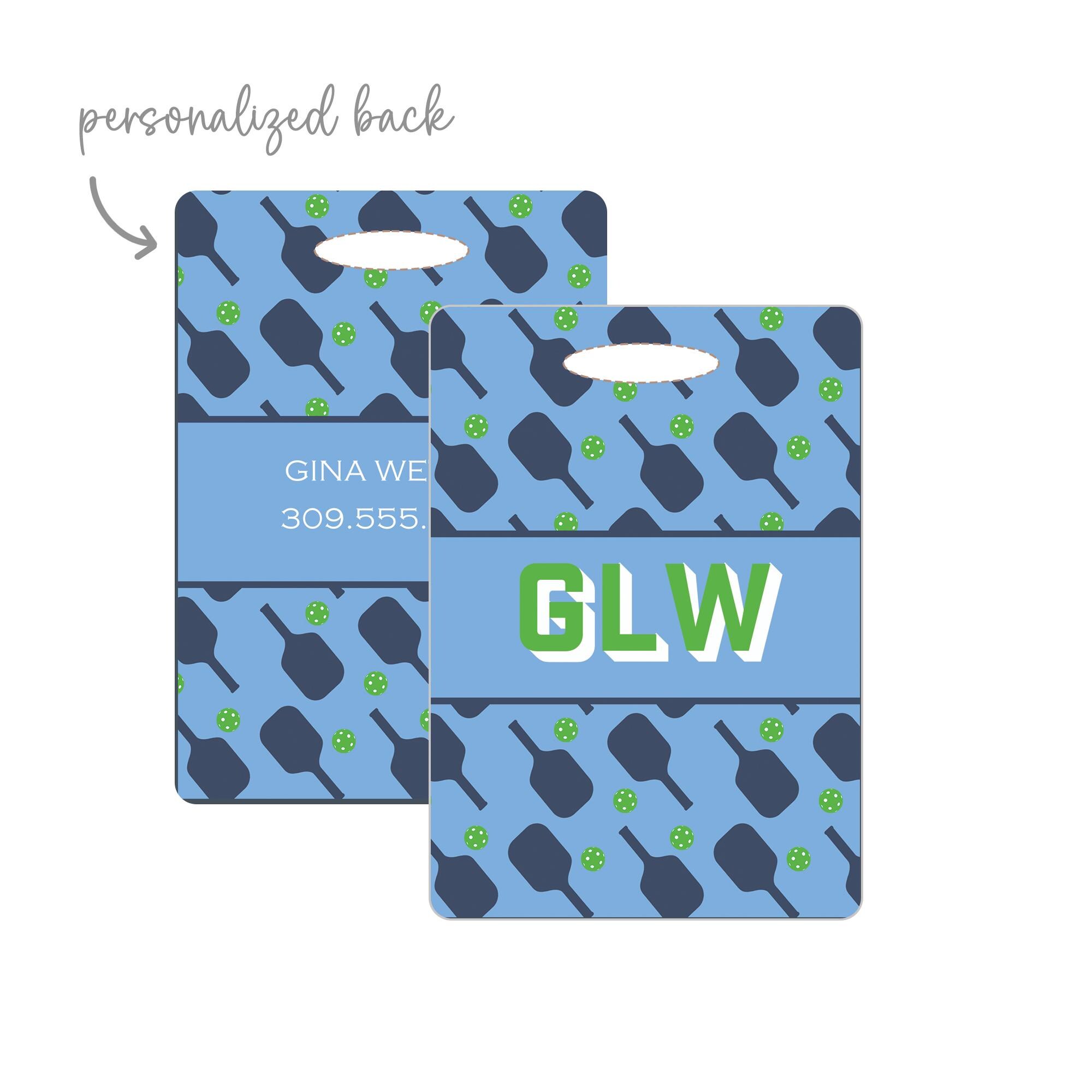 Personalized Pickleball Luggage Tag | Ladies Pickleball Bag Tag ...