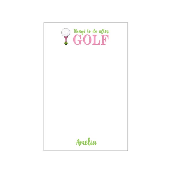 Golf Notepad - Etsy