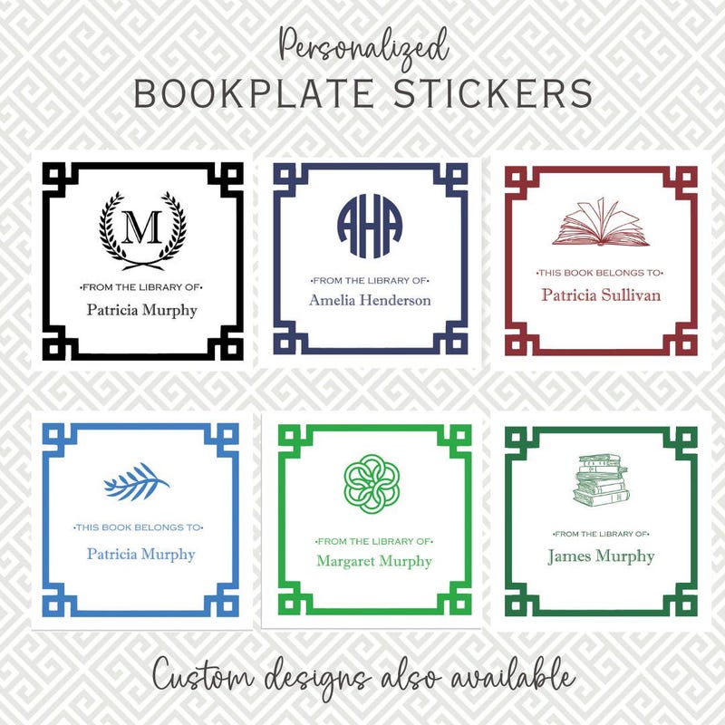 Book Name Plate - Etsy