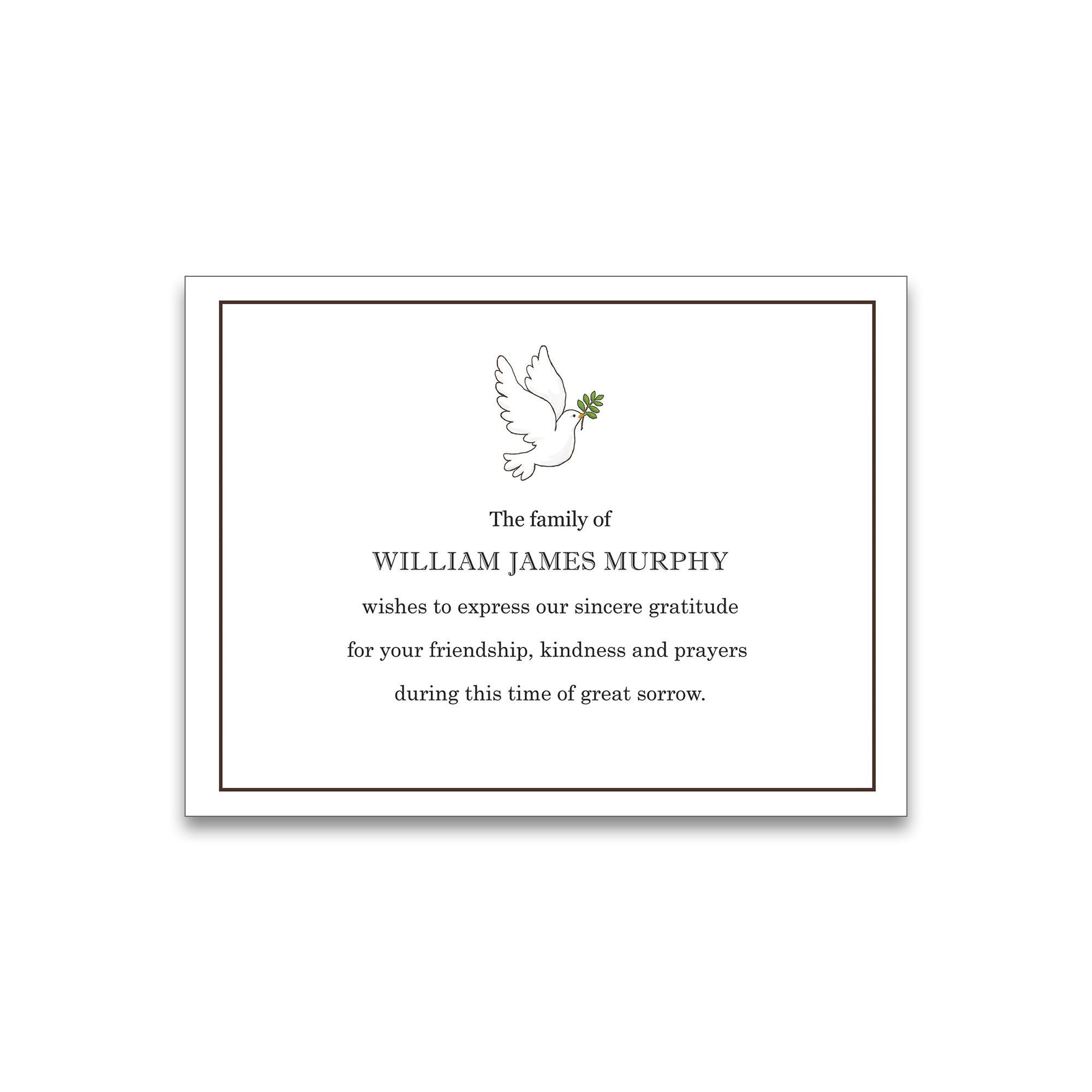 Personalized Condolence Thank You Cards : Funeral Notes - Etsy