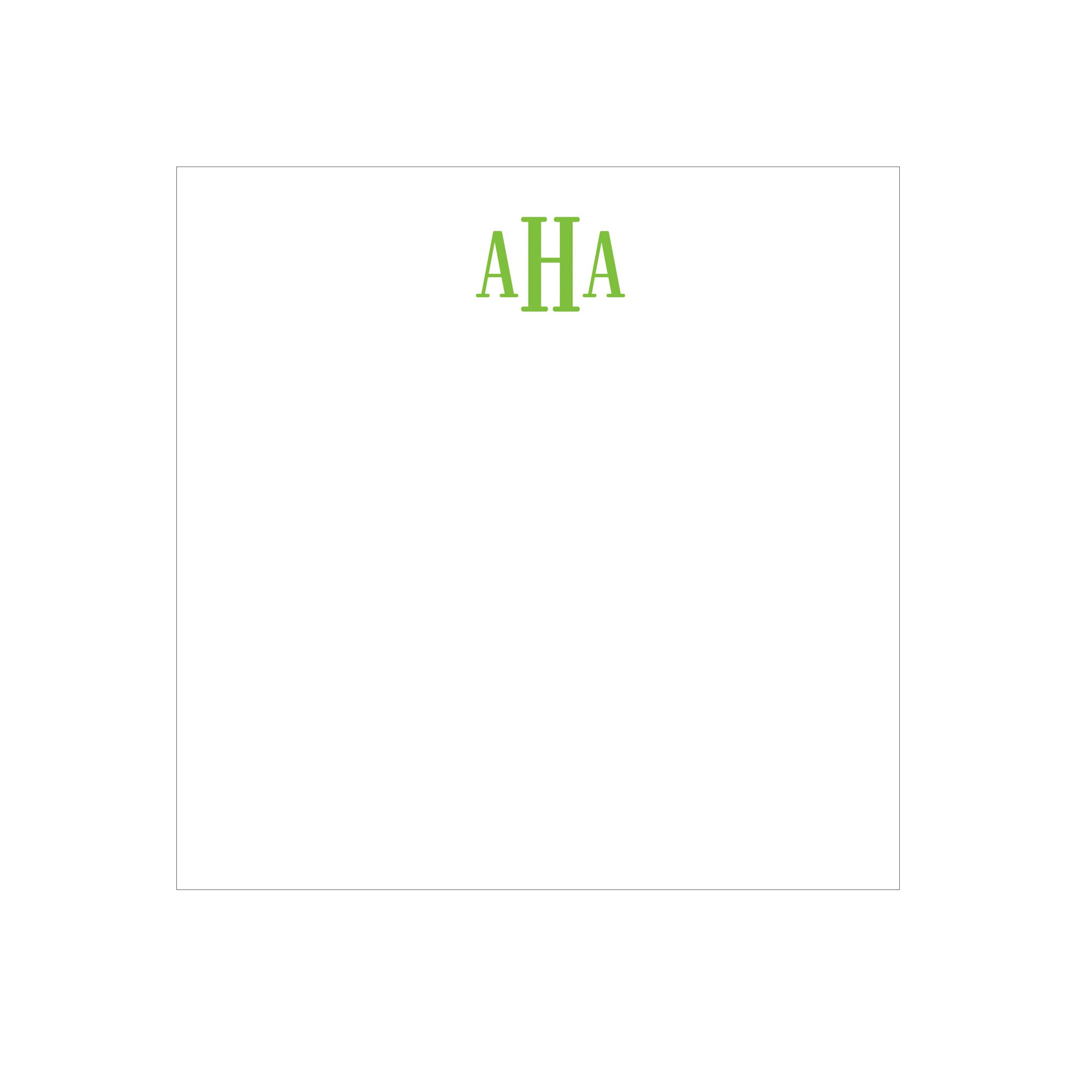 Square Monogrammed Notepad Personalized Square Slab Monogrammed Slab - Etsy