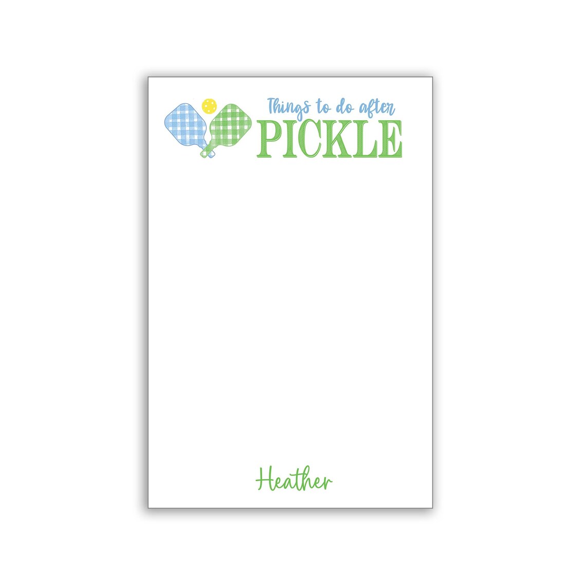 Personalized Pickleball Notepad: Custom Pickleball Gift - Etsy