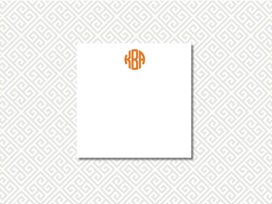 Monogram Notepad Square : Personalized Notepad - Etsy