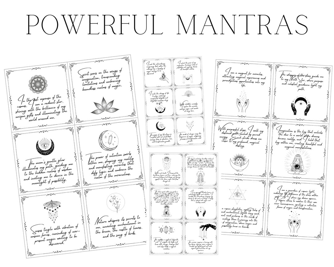 30 Powerful Daily Mantra Cards for Spiritual Awakening - Etsy