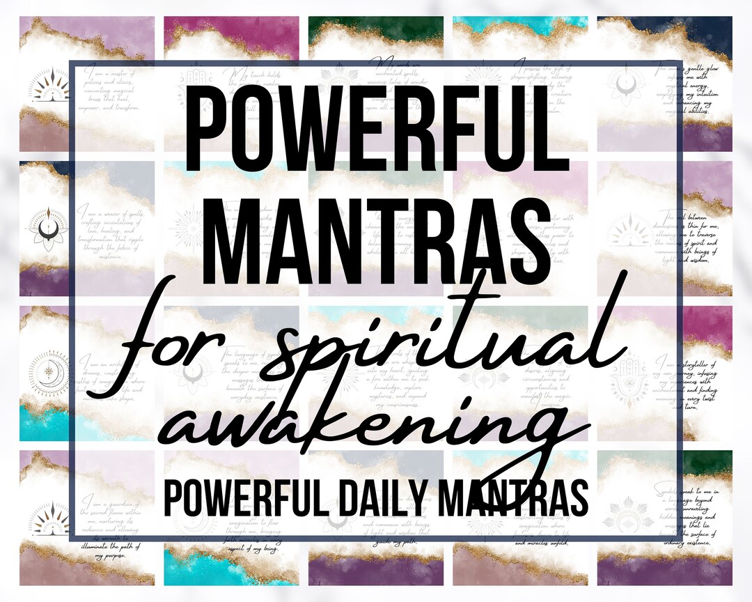 30 Powerful Daily Mantra Cards for Spiritual Awakening - Etsy
