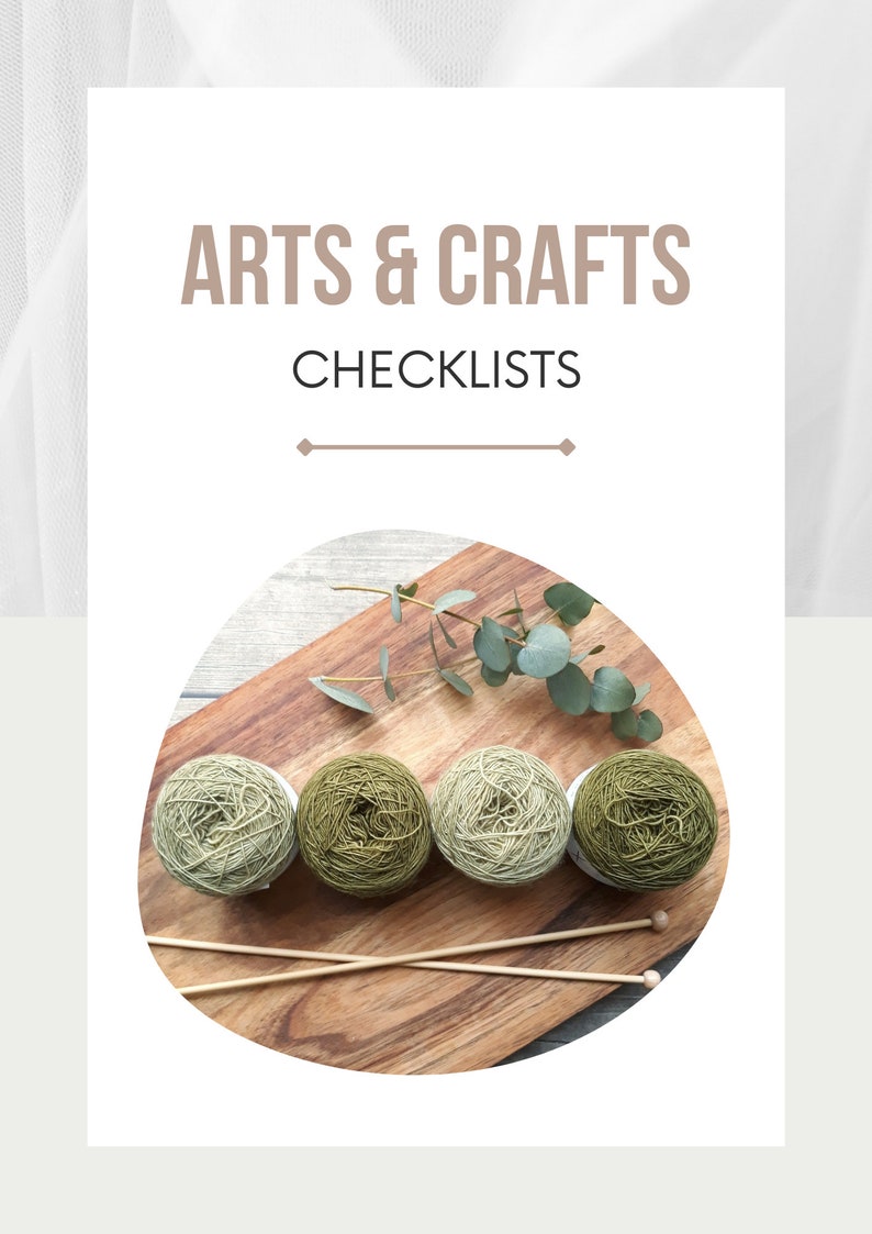 ARTS & CRAFTS CHECKLISTS - Etsy