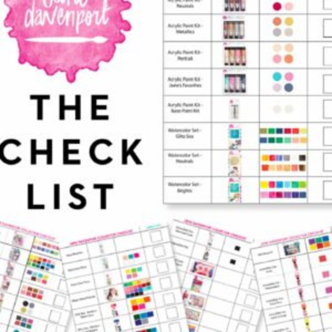 ARTS & CRAFTS CHECKLISTS - Etsy