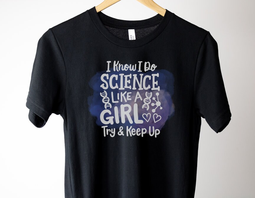 Science Like a Girl Dark Science Tee - Etsy