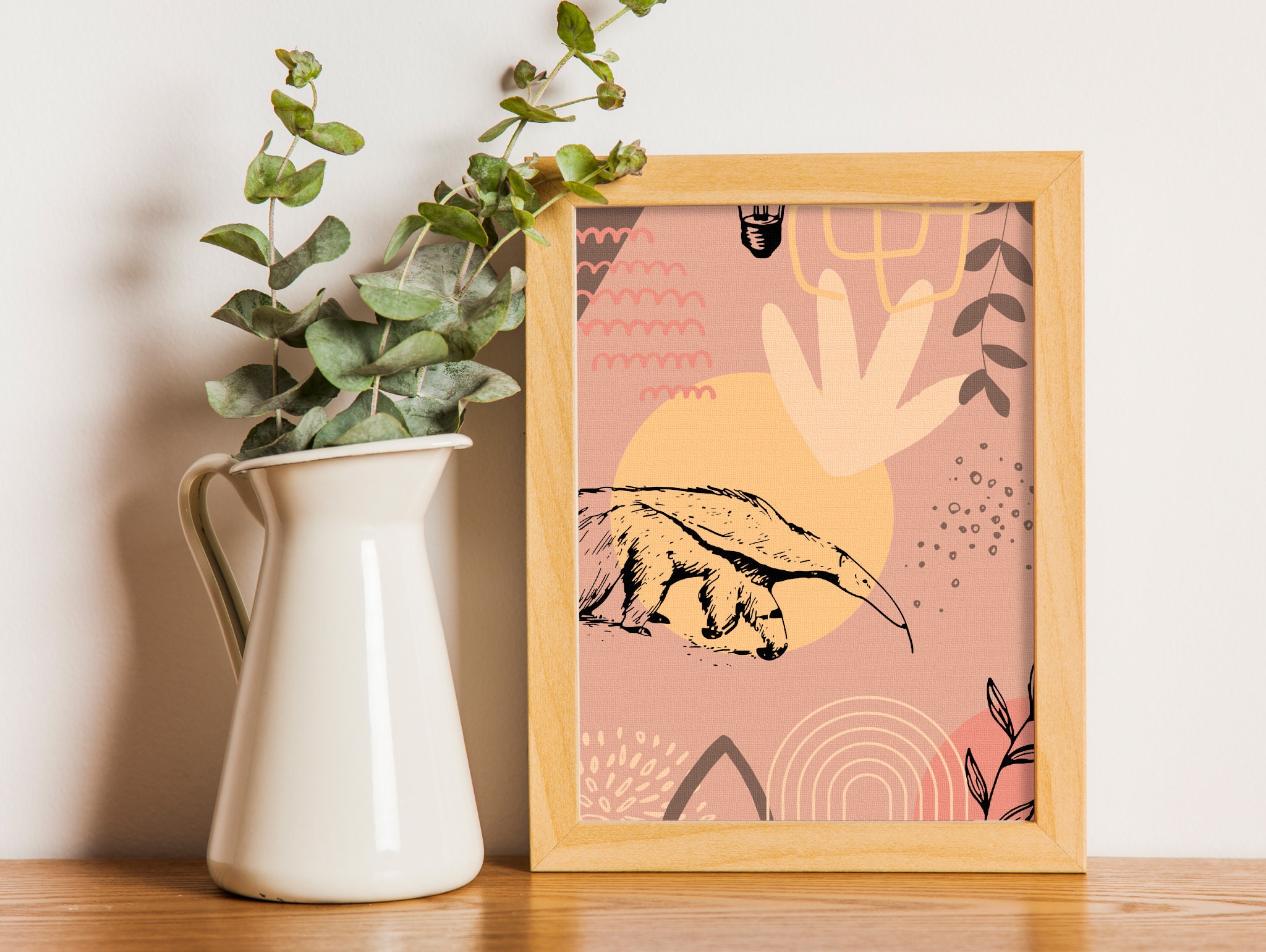 Anteater Print | Wildlife Digital Poster | Eco-friendly Wall Art ...