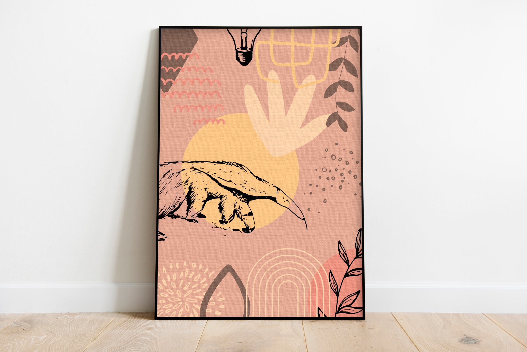 Anteater Print | Wildlife Digital Poster | Eco-friendly Wall Art ...
