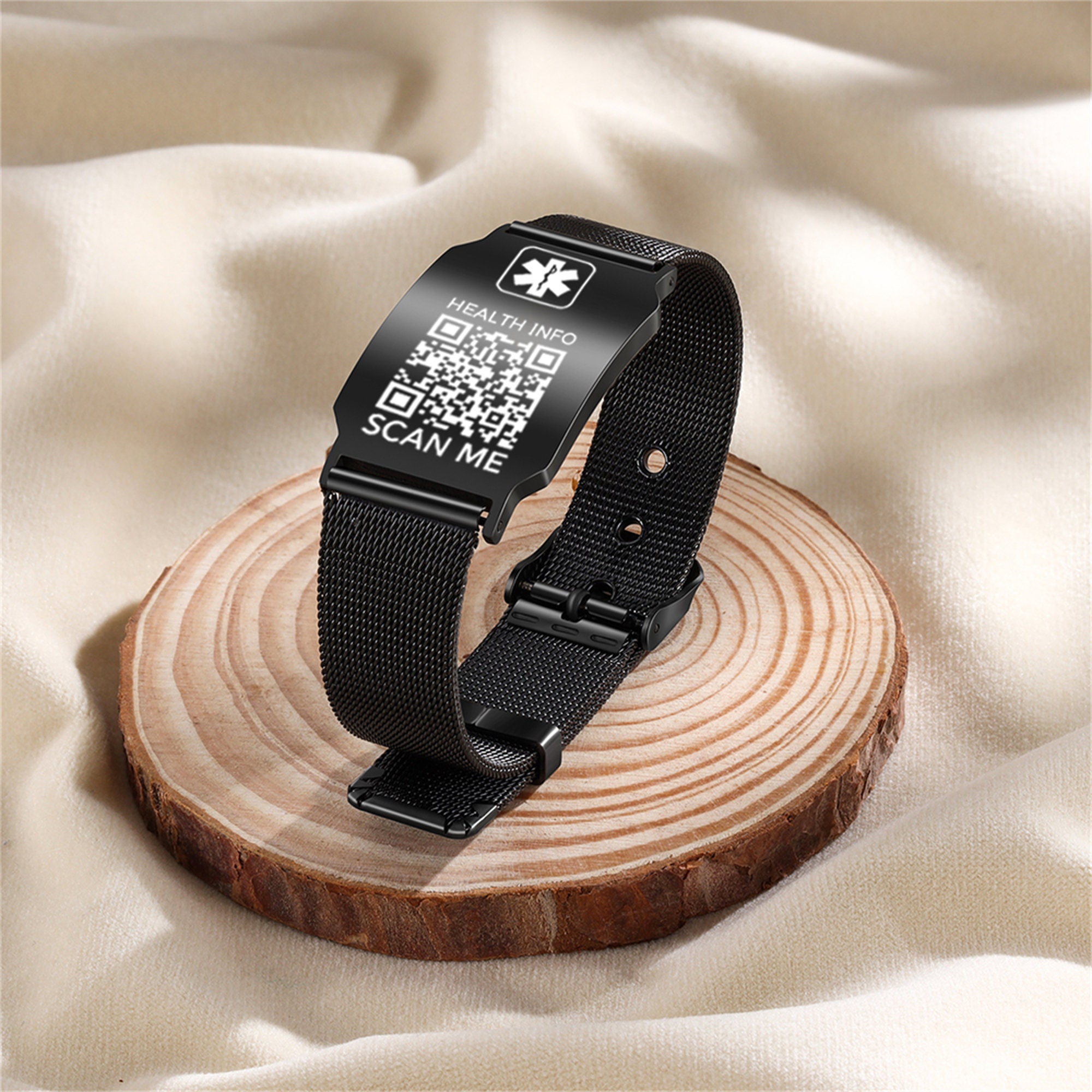 Personalized QR Code Medical Alert Bracelet,medical ICE Bracelets ...