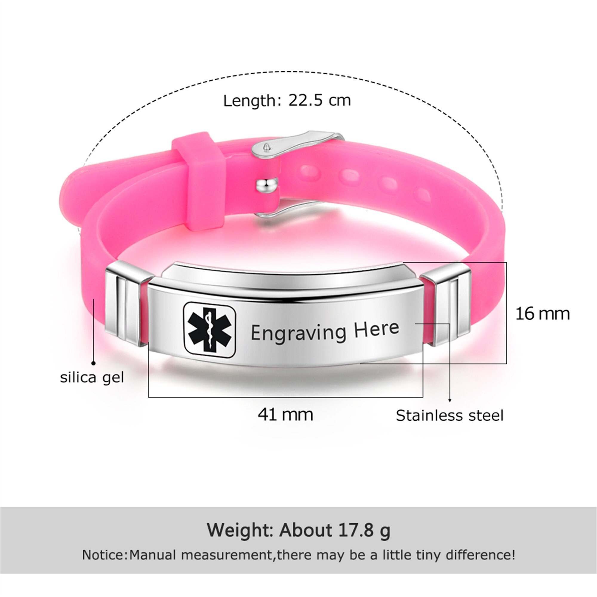 Sport Women Emergency ID Bracelet,personalized Medical Alert Bracelet ...
