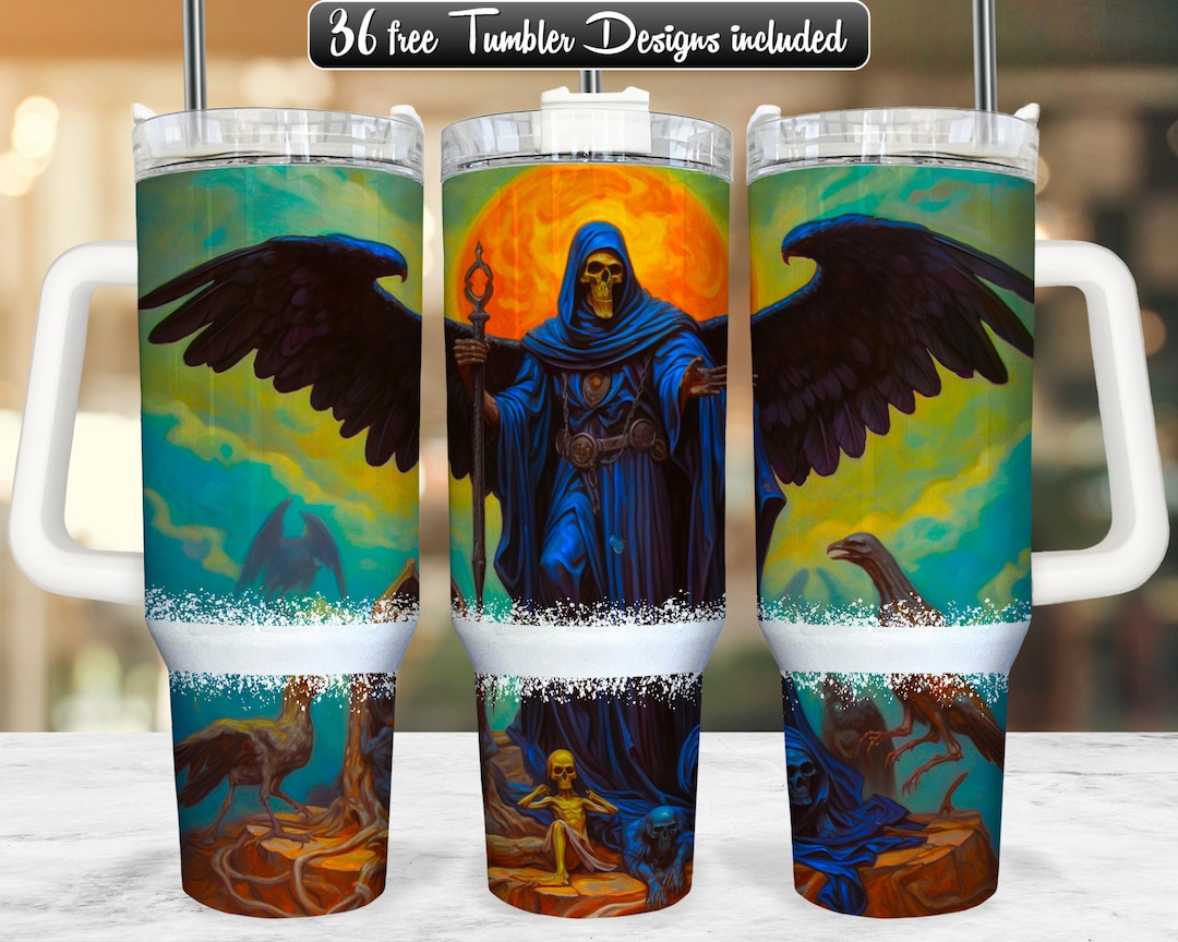 Reaper 40oz Tumbler Wrap PNG Design, Reaper 40oz Quencher Tumbler ...