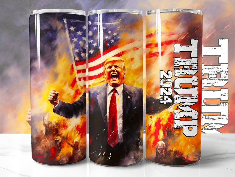 Donald Trump 2024 Tumbler Wrap PNG Design, US Election 2024 20oz & 30oz ...