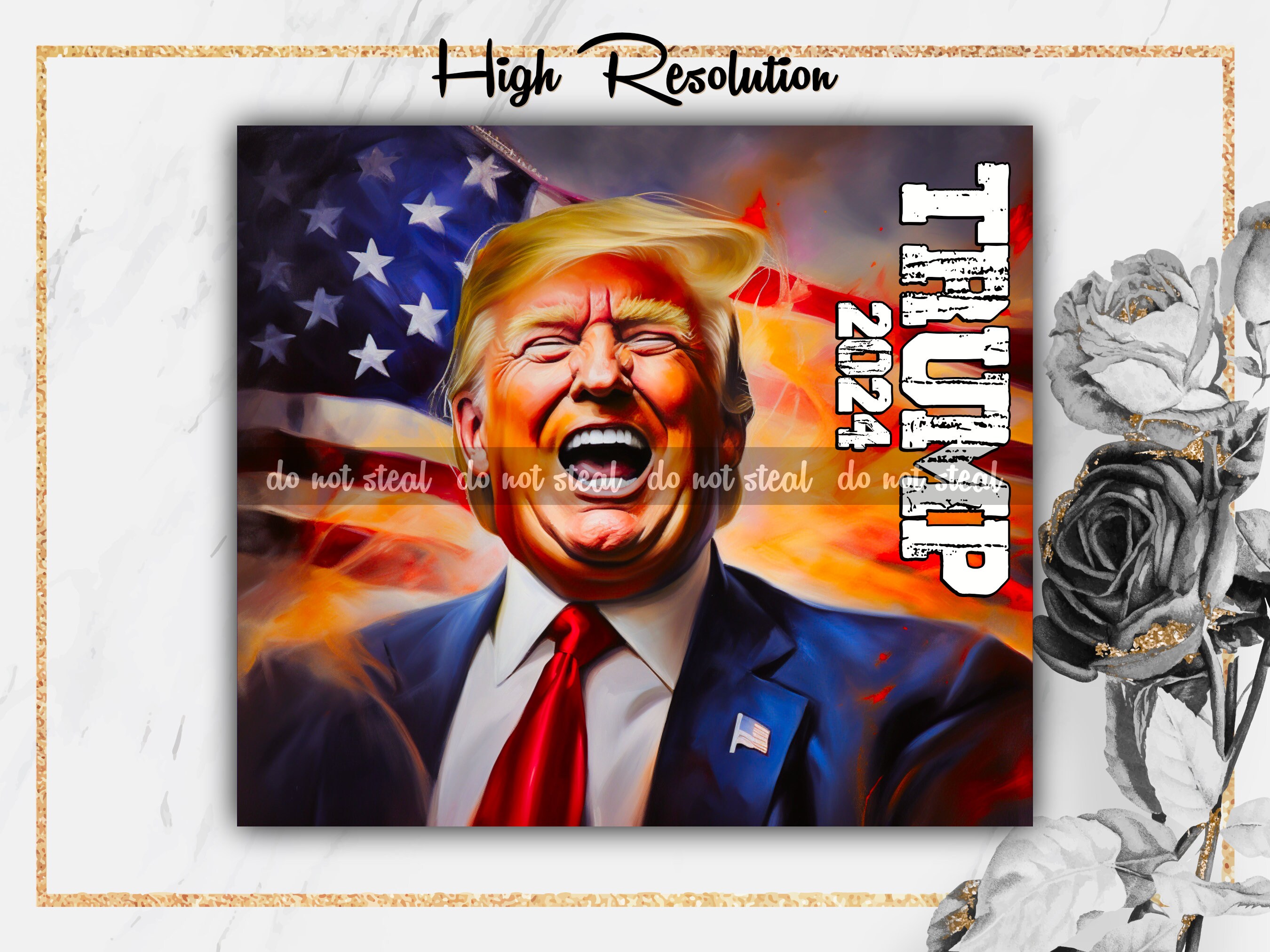 Donald Trump 2024 Tumbler Wrap PNG Design, US Election 2024 20oz & 30oz ...