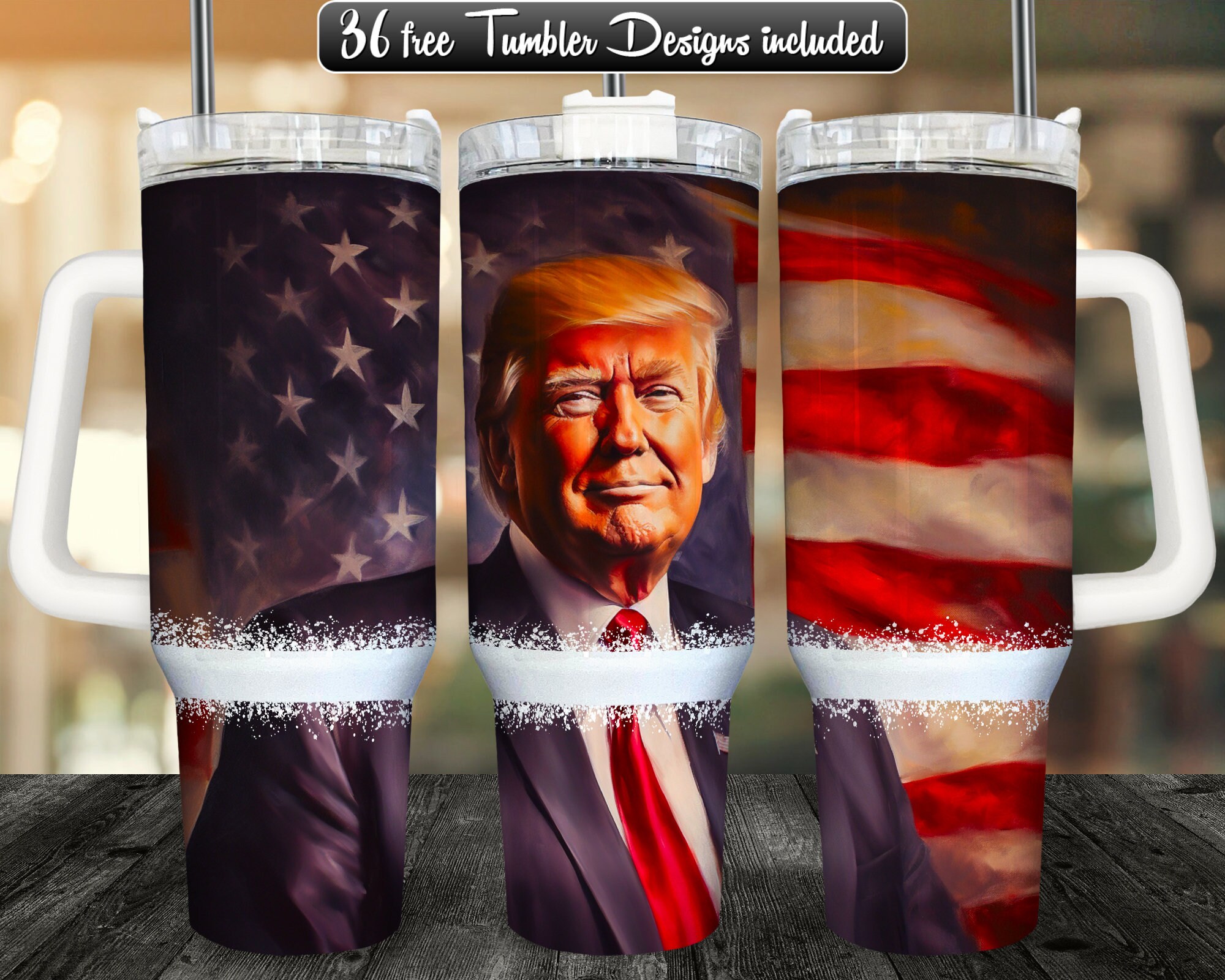 Trump 2024 40oz Tumbler Wrap PNG Design, Trump 40oz Quencher Tumbler ...