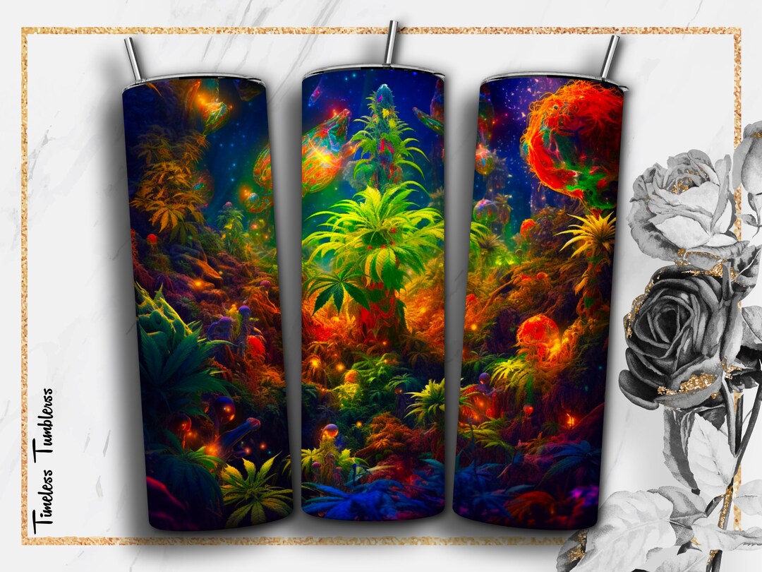 Weed Universum Tumbler Wrap PNG Design, Cannabis 20oz & 30oz Skinny ...