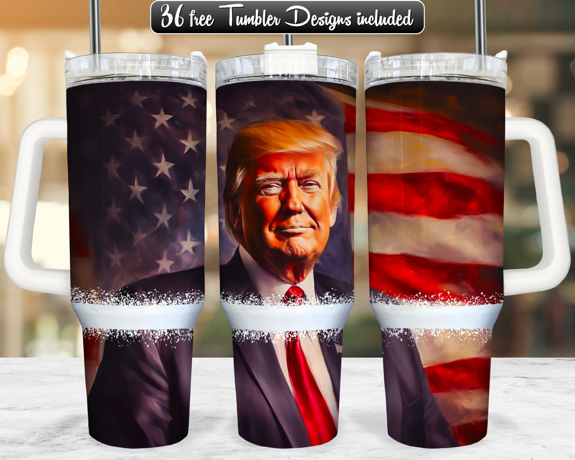 Trump 2024 40oz Tumbler Wrap PNG Design, Trump 40oz Quencher Tumbler ...