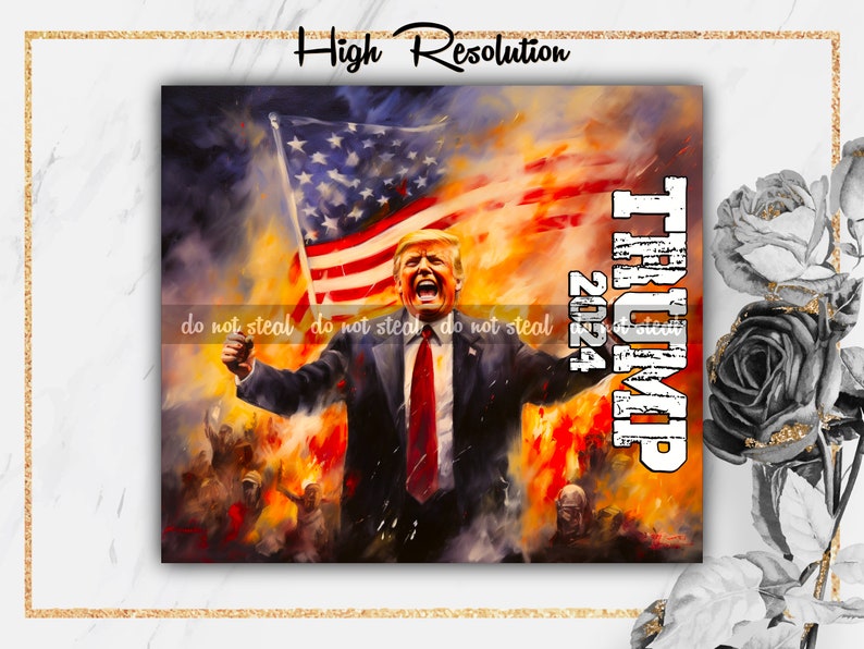 Donald Trump 2024 Tumbler Wrap PNG Design, US Election 2024 20oz & 30oz ...