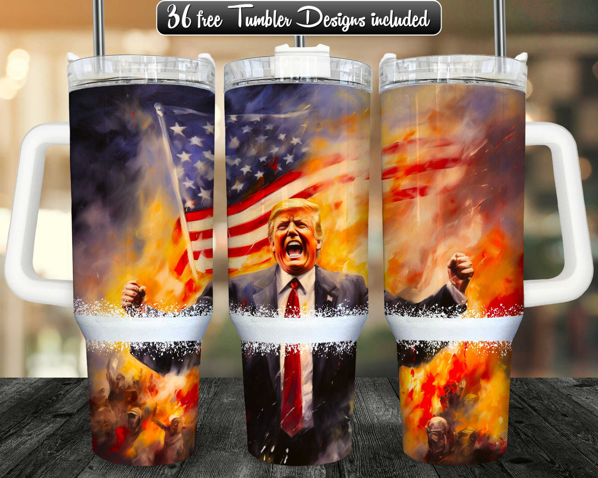 Trump 2024 40oz Tumbler Wrap PNG Design, Trump 40oz Quencher Tumbler ...