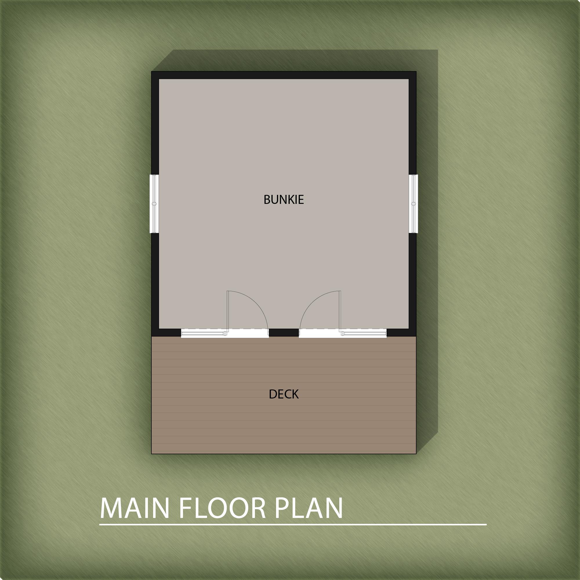 324 Sq.ft. Bunkie/sleeping Cabin Concept Plan 18’-0” X 18’-0” Open ...