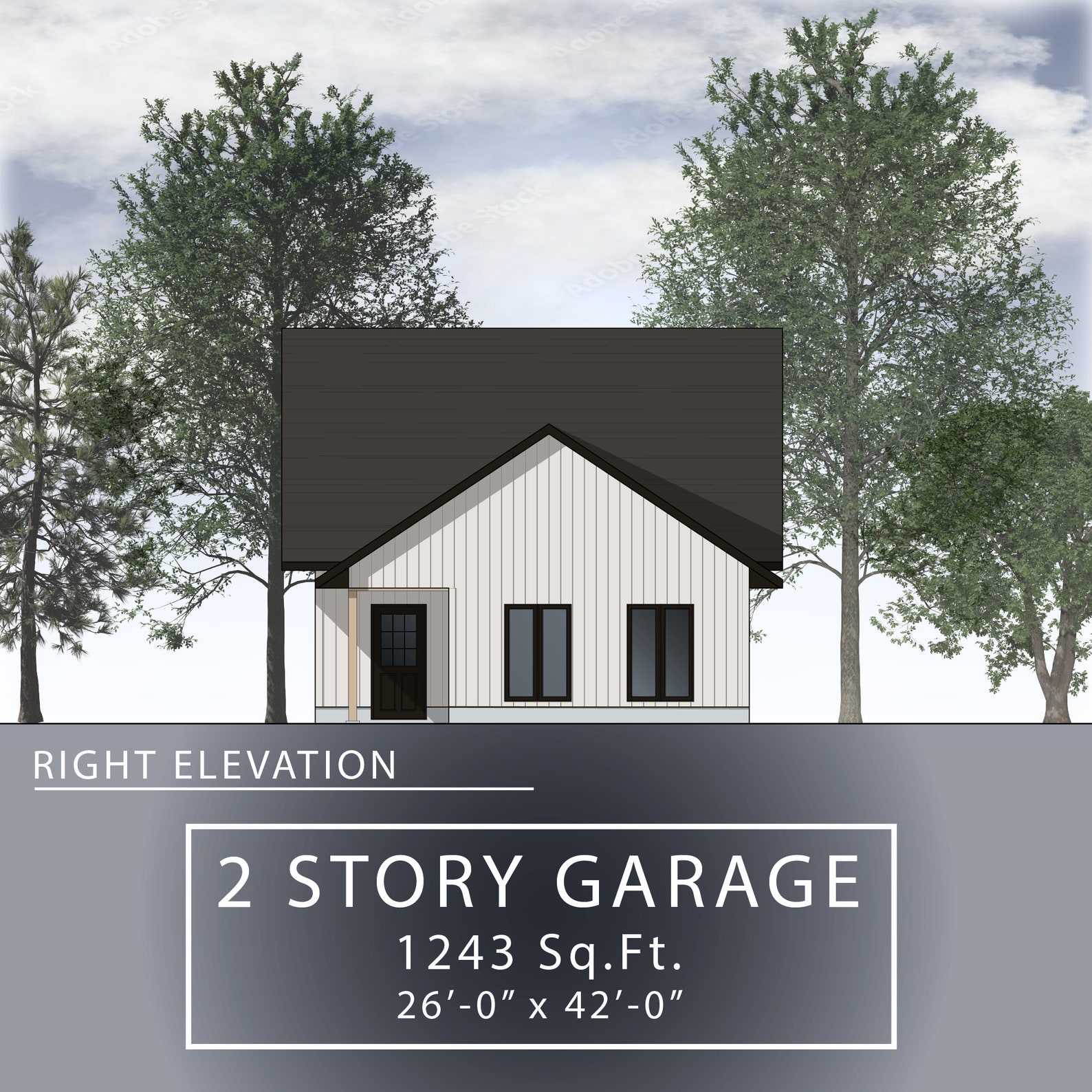1243 Sq.ft. Garage With 2nd Floor Loft Flex Space & Workshop Concept ...