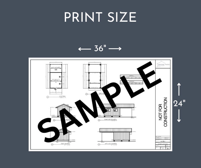 192 Sq.ft. Shed Concept Plan 24’-0” X 12’-0” - Etsy