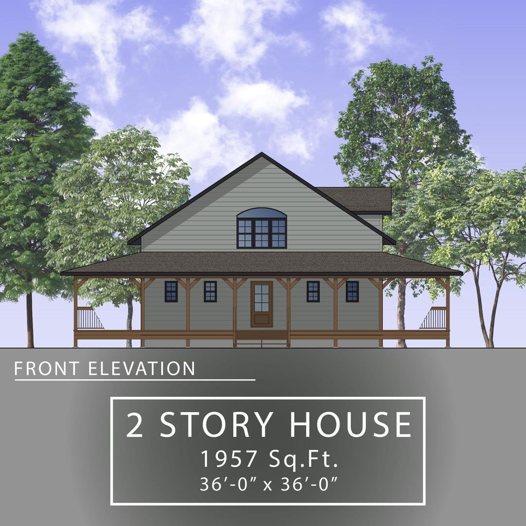 1957 Sq.ft. 2 Story House Concept Plan 36’-0” X 36’-0” 2 Bedroom + 2 ...