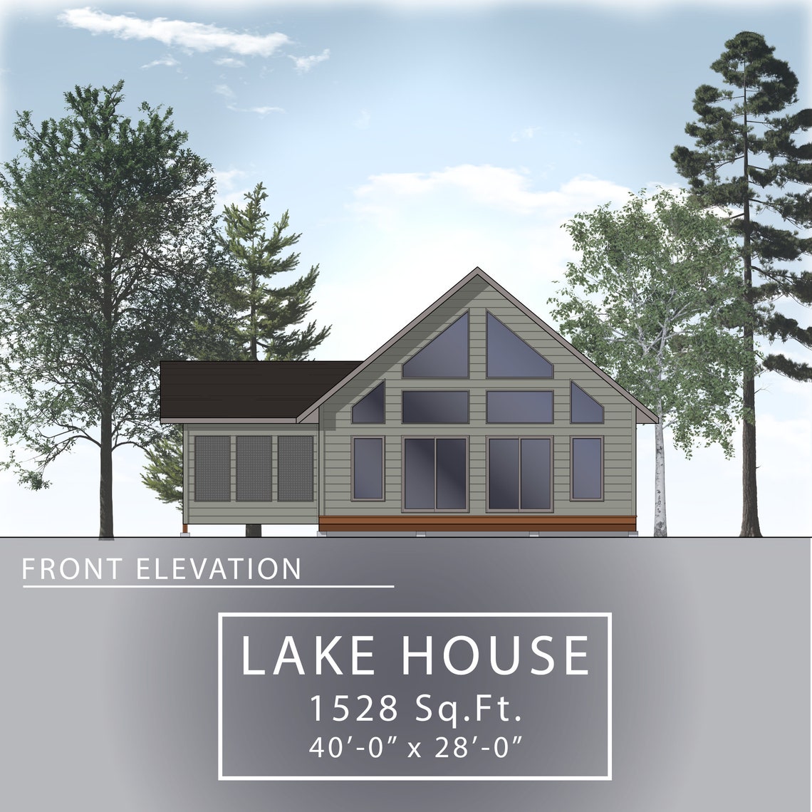 1528 Sq.ft. 2 Story Cottage/lake House Concept Plan 40’-0” X 28’-0” - 2 ...