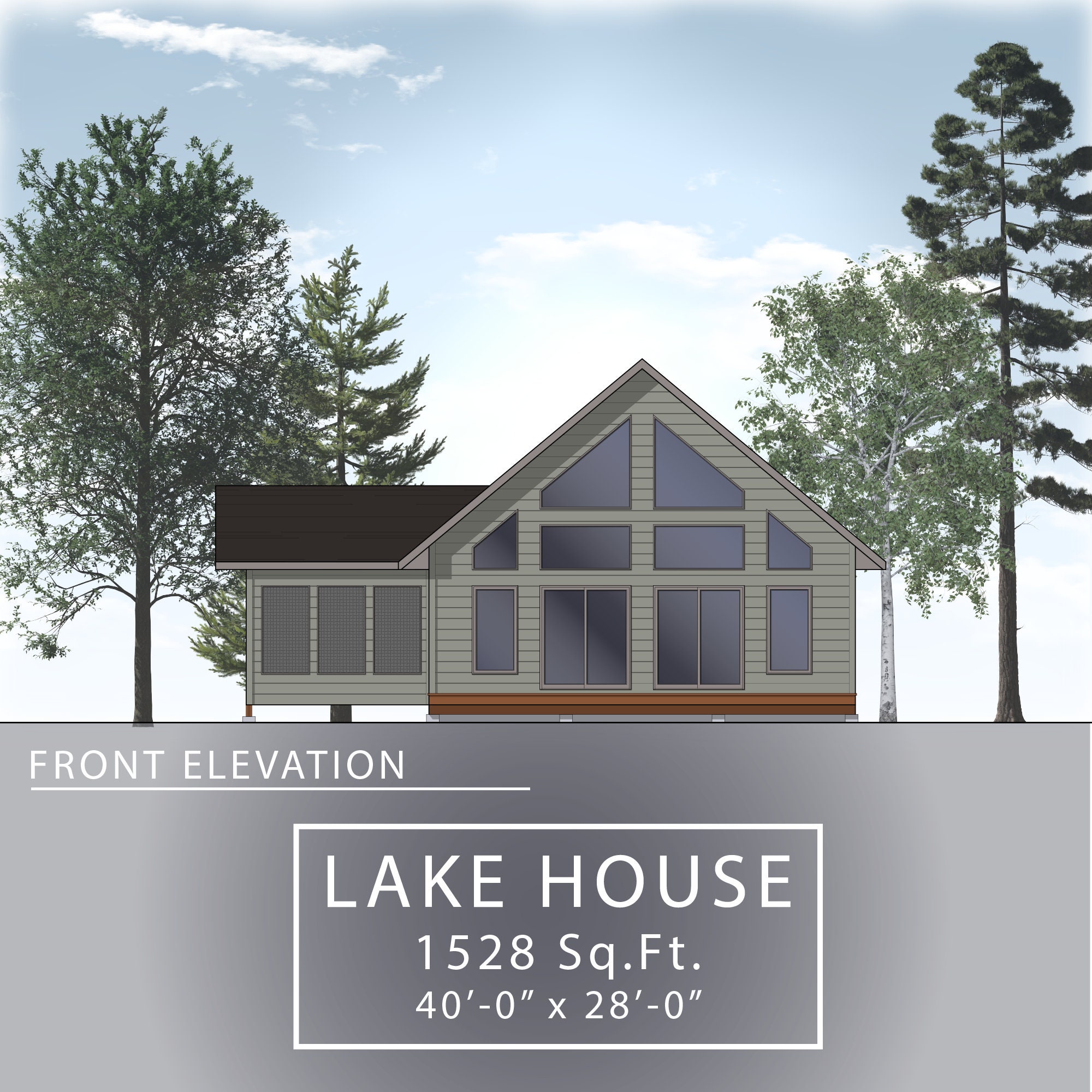 1528 Sq.ft. 2 Story Cottage/lake House Concept Plan 40’-0” X 28’-0” - 2 ...
