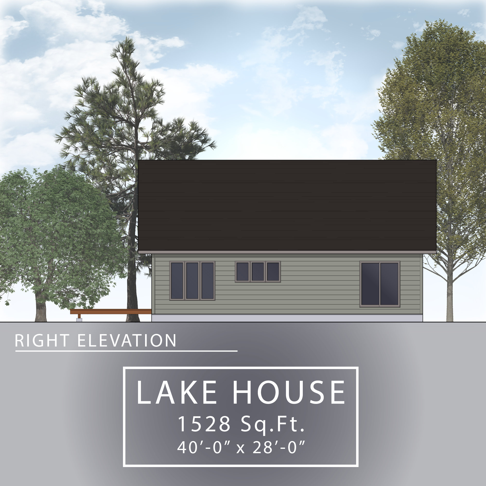 1528 Sq.ft. 2 Story Cottage/lake House Concept Plan 40’-0” X 28’-0” - 2 ...