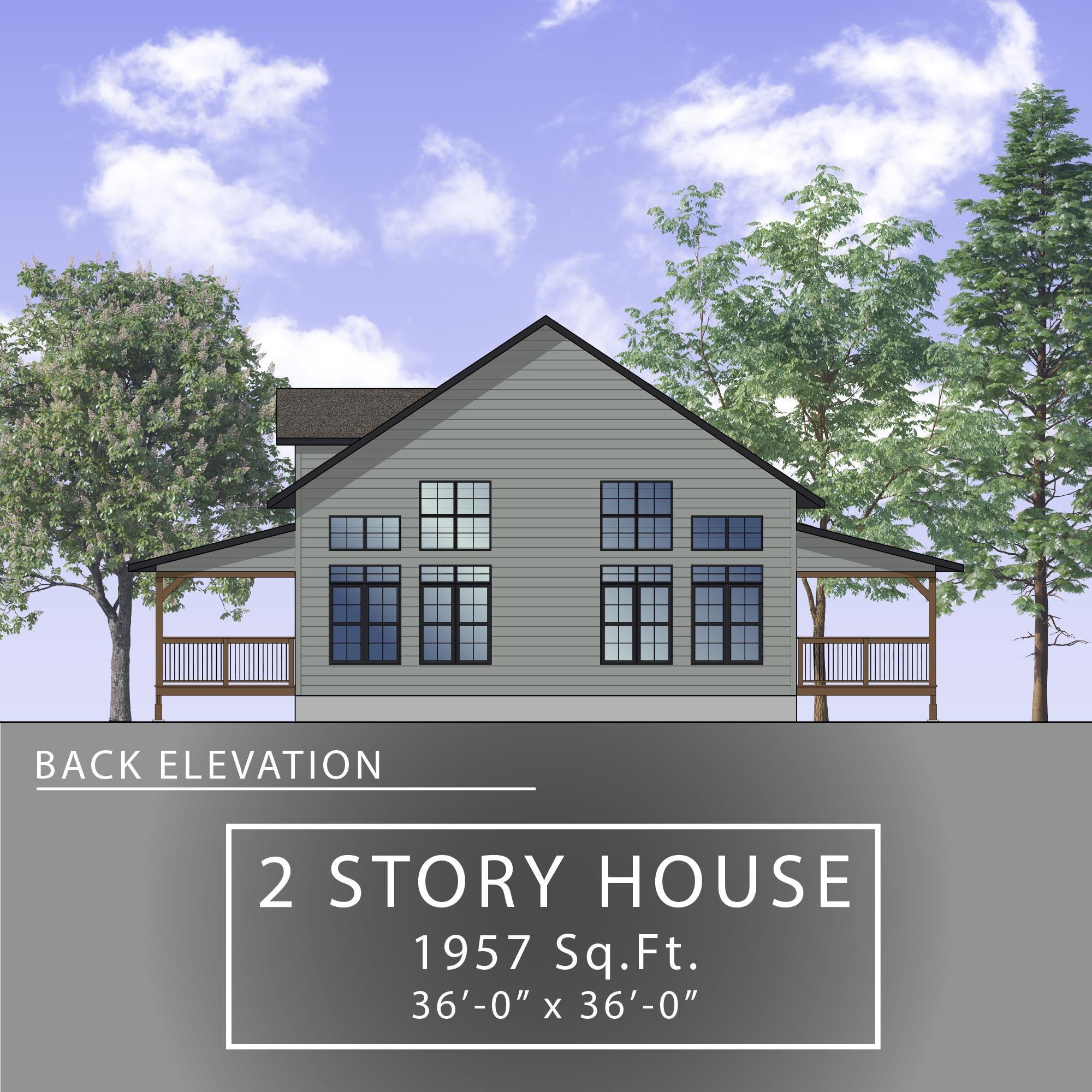 1957 Sq.ft. 2 Story House Concept Plan 36’-0” X 36’-0” 2 Bedroom + 2 ...