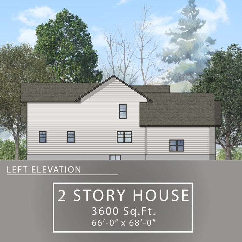3600 Sq.ft. 2 Story House Concept Plan 66’-0” X 68’-0” - 3 Bedroom + 3. ...
