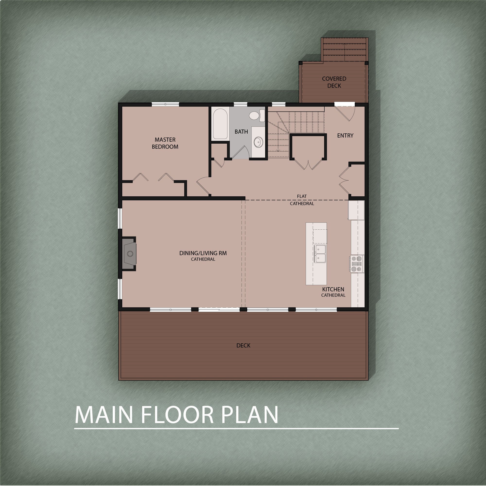 1080 Sq.ft. Lakehouse/cottage Concept Plan 30’-0” X 36’-0” - 2 Bedroom ...