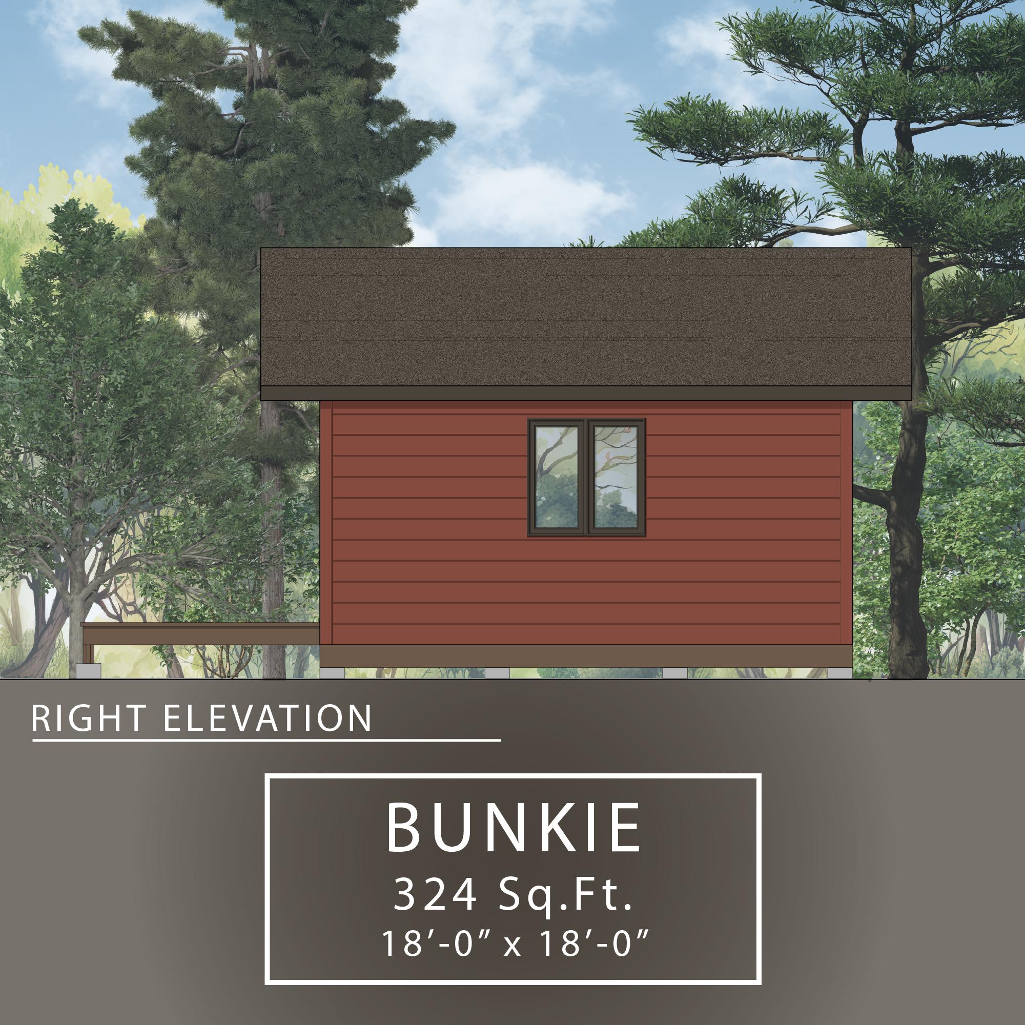 324 Sq.ft. Bunkie/sleeping Cabin Concept Plan 18’-0” X 18’-0” Open ...