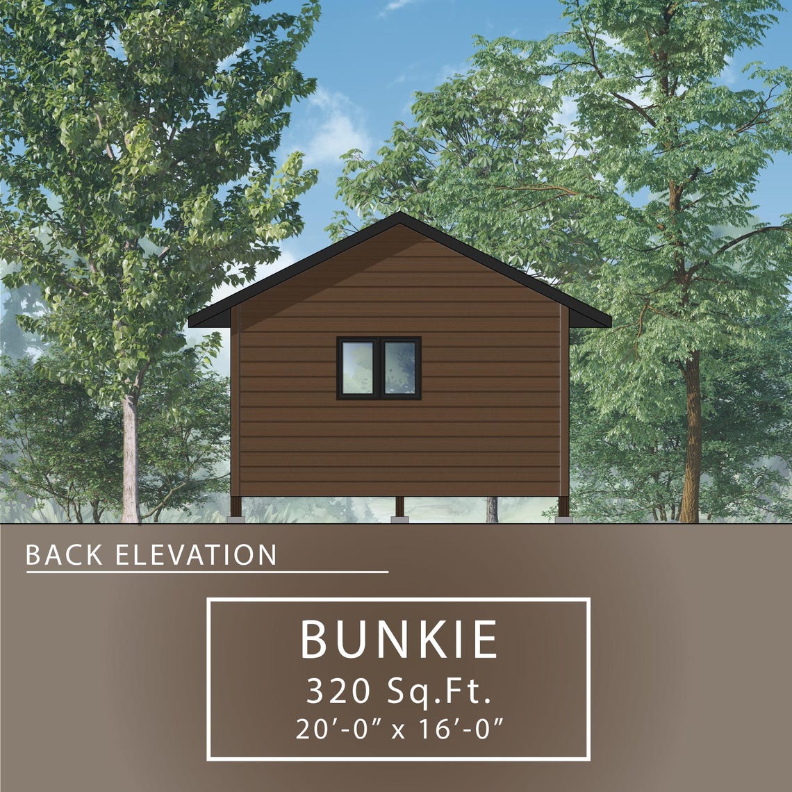 320 Sq.ft. Bunkie With Covered Deck Concept Plan 20’-0” X 16’-0” 1 ...