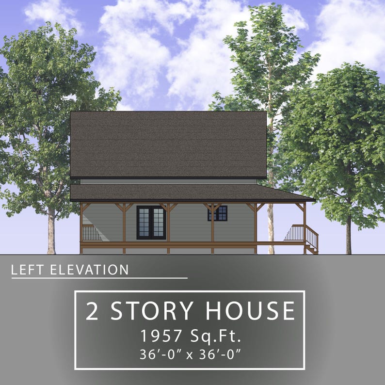 1957 Sq.ft. 2 Story House Concept Plan 36’-0” X 36’-0” 2 Bedroom + 2 ...