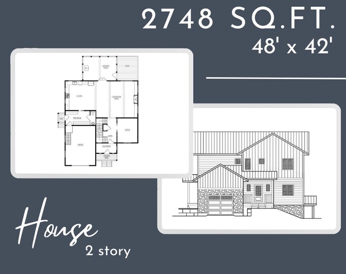 Thatcher House Plan, 2964 Square Feet - Etsy Canada