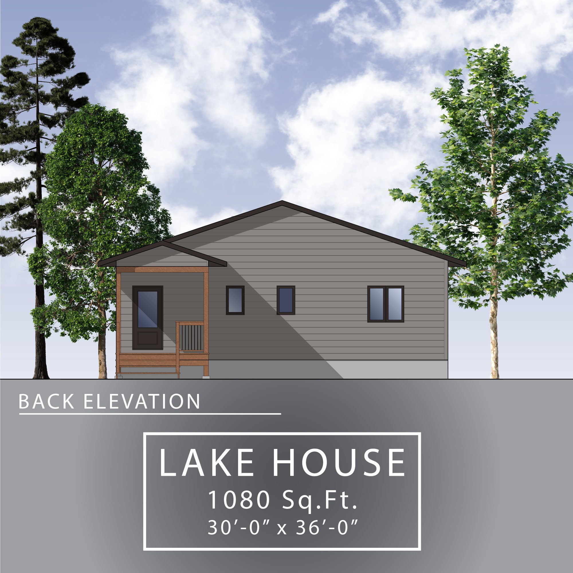 1080 Sq.ft. Lakehouse/cottage Concept Plan 30’-0” X 36’-0” - 2 Bedroom ...