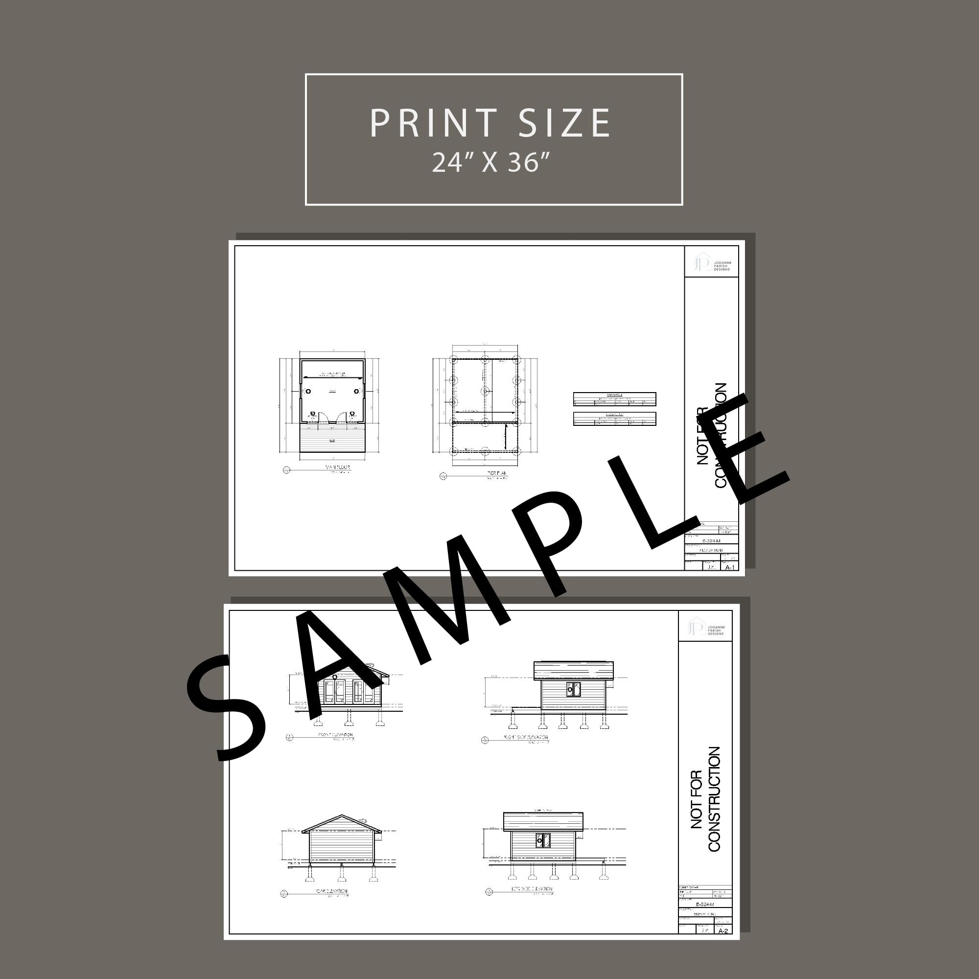 324 Sq.ft. Bunkie/sleeping Cabin Concept Plan 18’-0” X 18’-0” Open ...