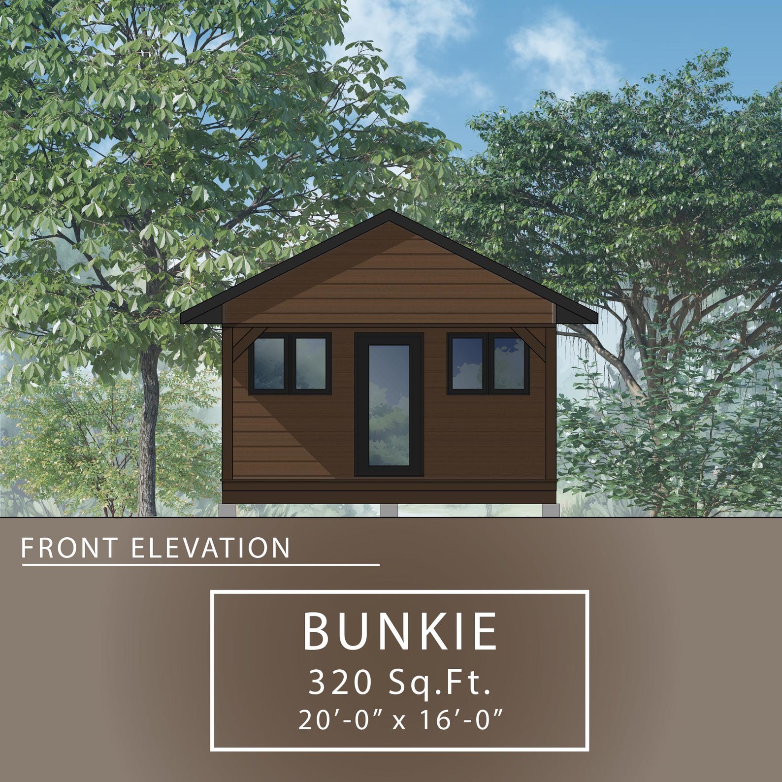 320 Sq.ft. Bunkie With Covered Deck Concept Plan 20’-0” X 16’-0” 1 ...