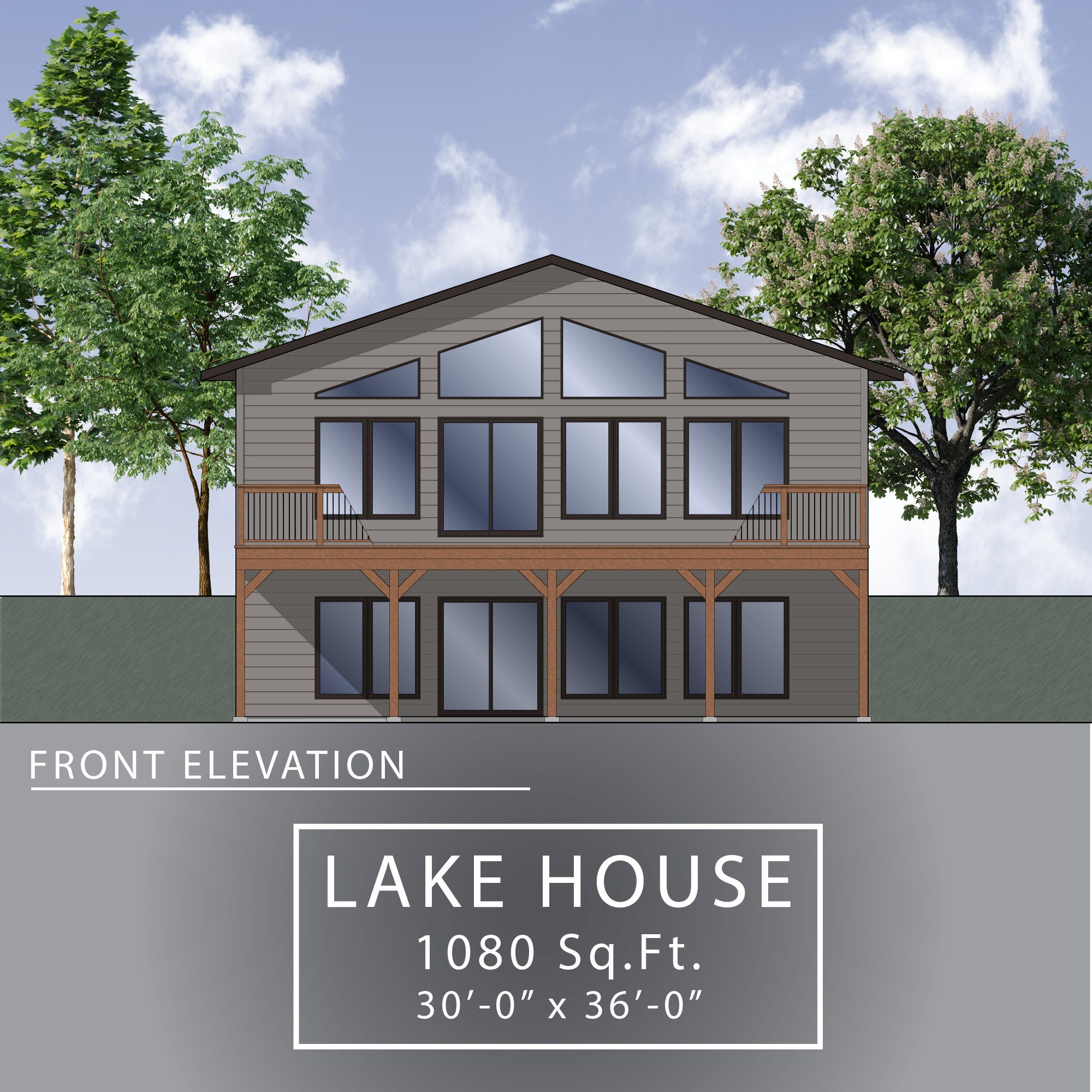 1080 Sq.ft. Lakehouse/cottage Concept Plan 30’-0” X 36’-0” - 2 Bedroom ...