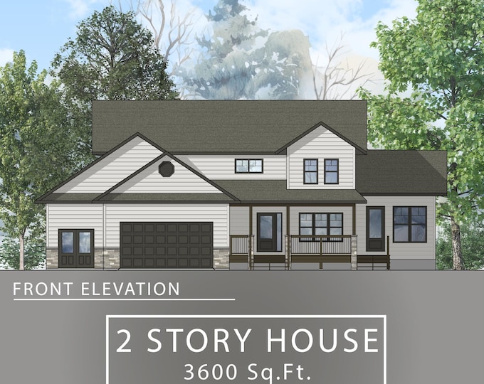 Thatcher House Plan, 2964 Square Feet - Etsy Canada